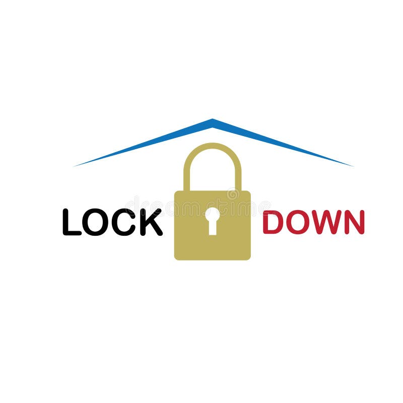 Lockdown Logo Design Vector. Icon Lockdown Stock Illustration ...
