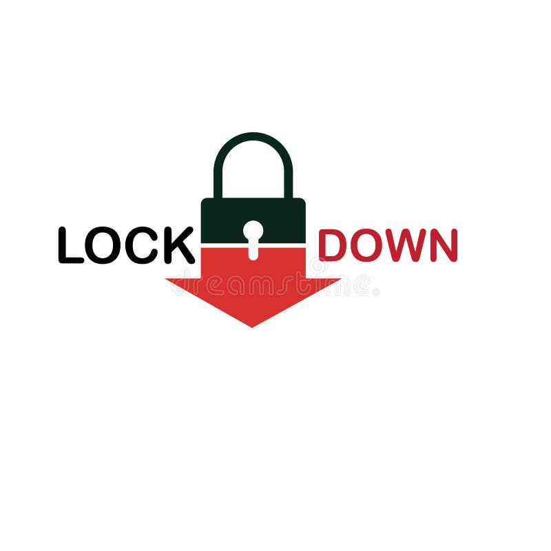 Lockdown Logo Design Vector. Icon Lockdown Stock Illustration ...