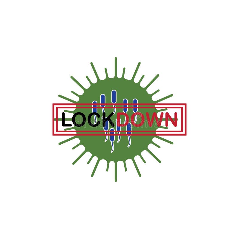 Lockdown Logo Design Vector. Icon Lockdown Stock Illustration ...