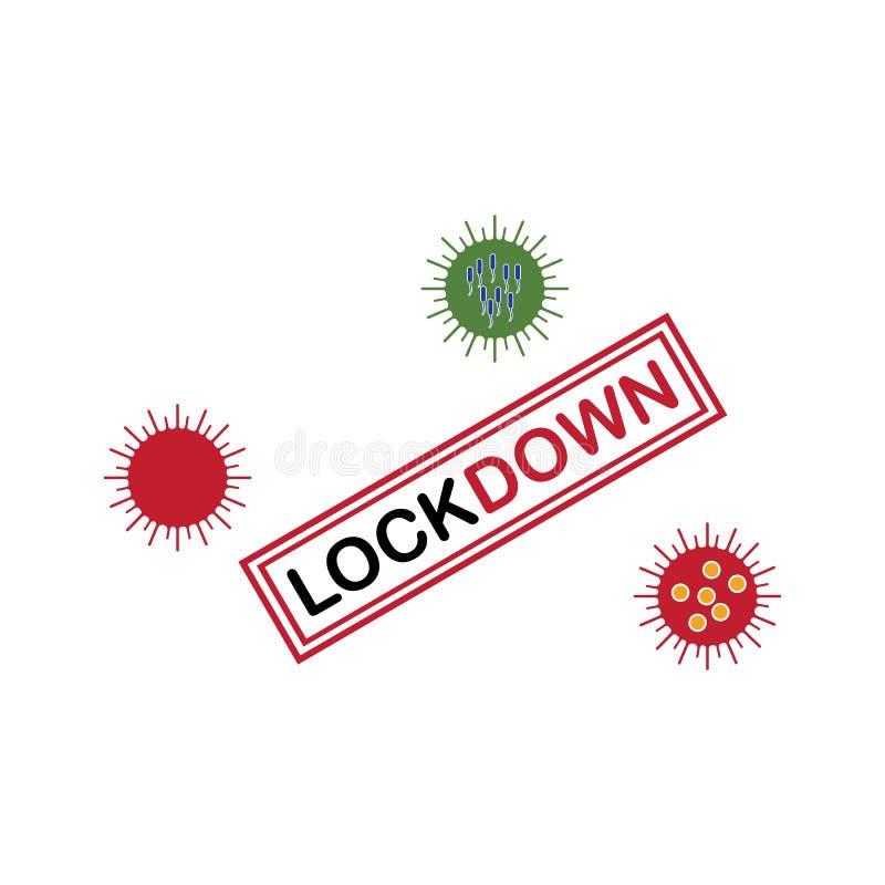 Lockdown Logo Design Vector. Icon Lockdown Stock Illustration ...