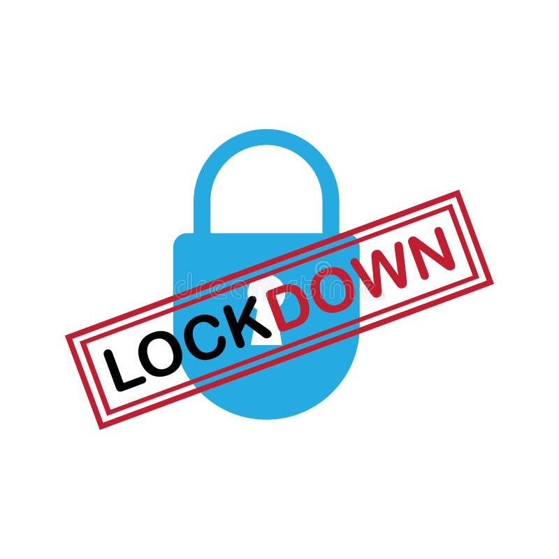 Lockdown Logo Design Vector. Icon Lockdown Stock Illustration ...