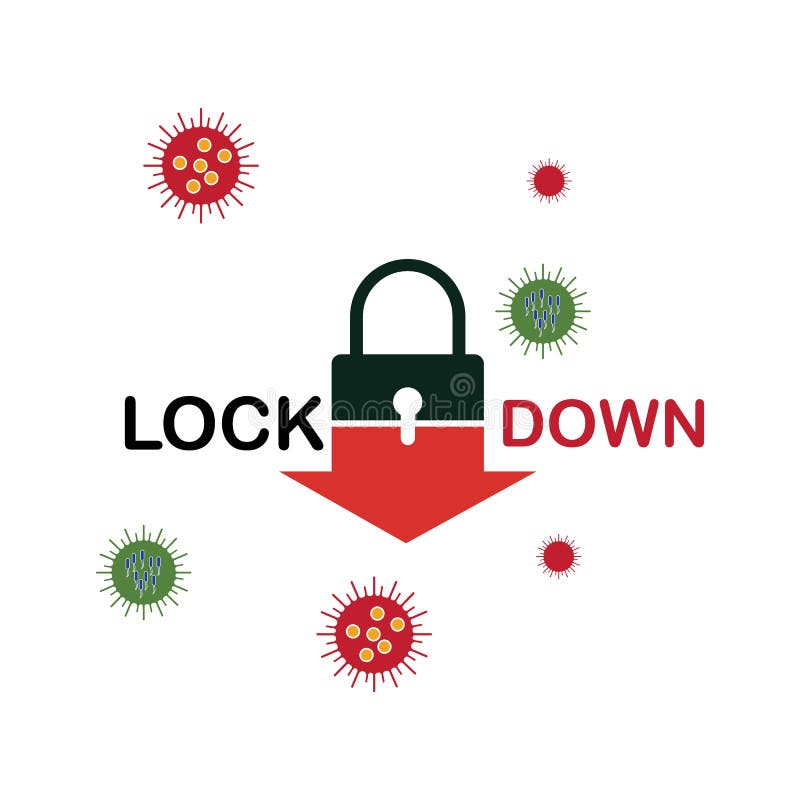 Lockdown Logo Design Vector. Icon Lockdown Stock Illustration ...