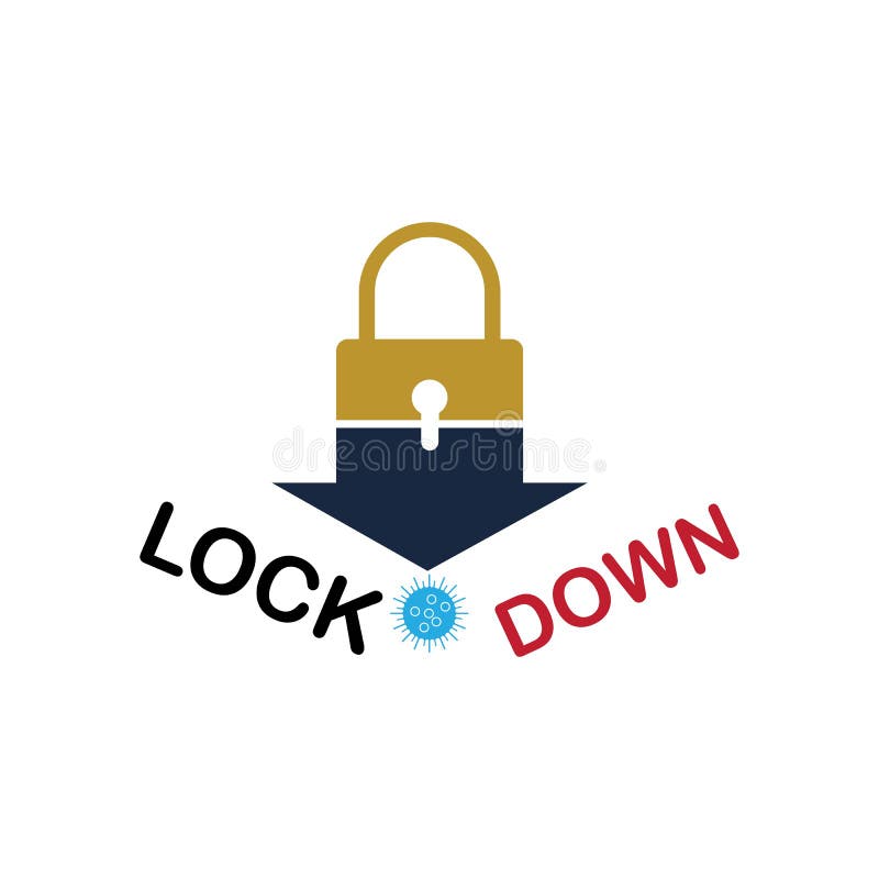 Lockdown Logo Design Vector. Icon Lockdown Stock Illustration ...
