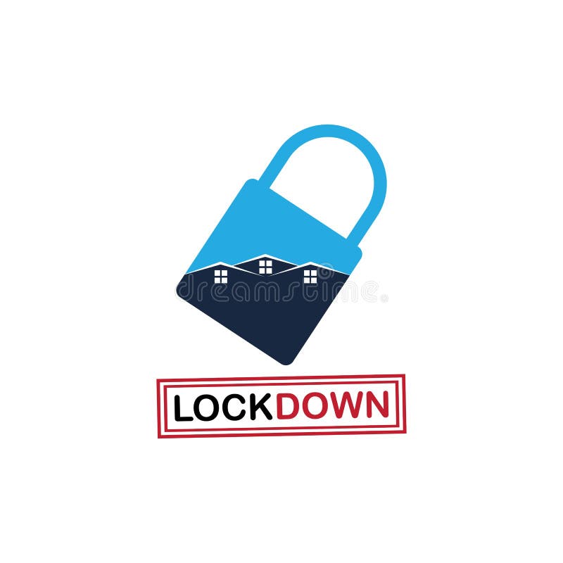 Lockdown Logo Design Vector. Icon Lockdown Stock Illustration ...