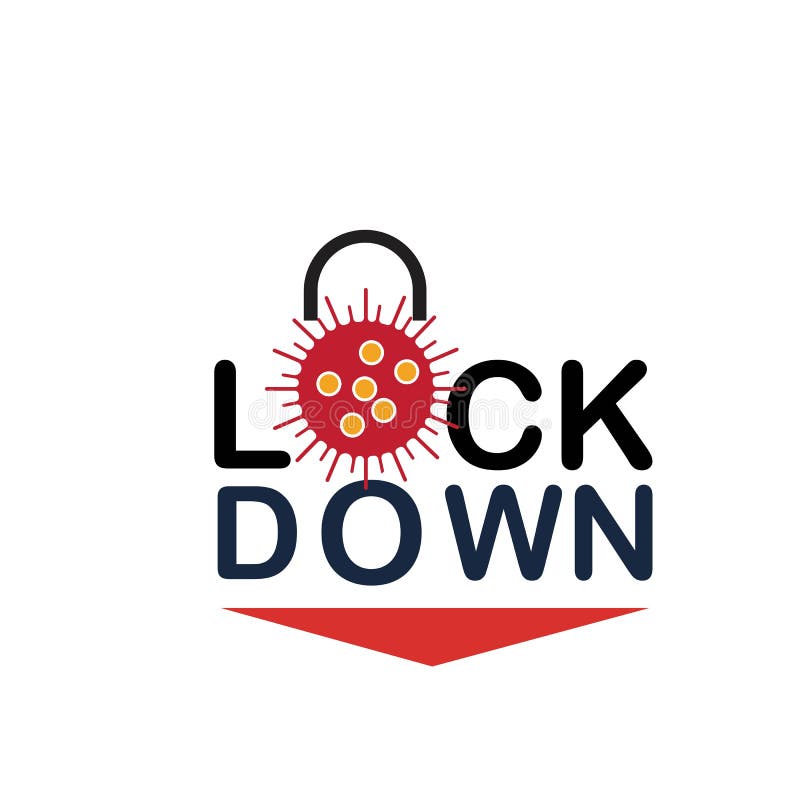 Lockdown Logo Design Vector. Icon Lockdown Stock Illustration ...