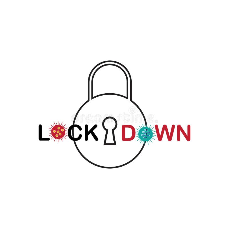 Lockdown Logo Design Vector. Icon Lockdown Stock Illustration ...
