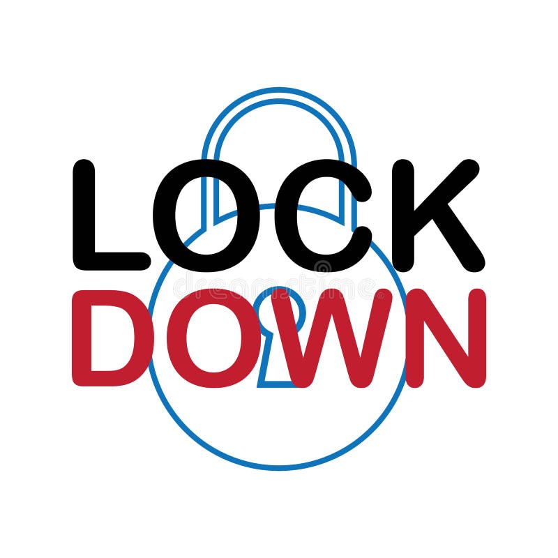 Lockdown Logo Design Vector. Icon Lockdown Stock Illustration ...