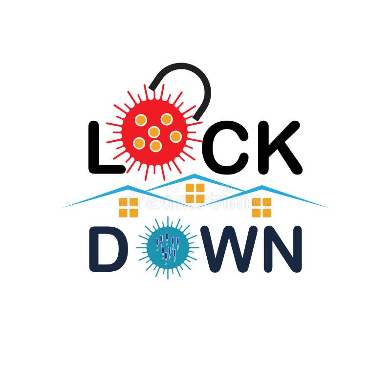 Lockdown Logo Design Vector. Icon Lockdown Stock Illustration ...
