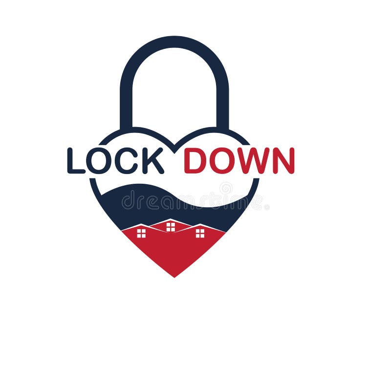 Lockdown Logo Design Vector. Icon Lockdown Stock Illustration ...
