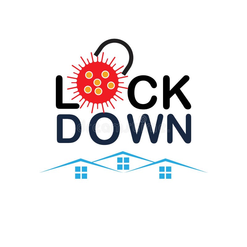 Lockdown Logo Design Vector. Icon Lockdown Stock Illustration ...