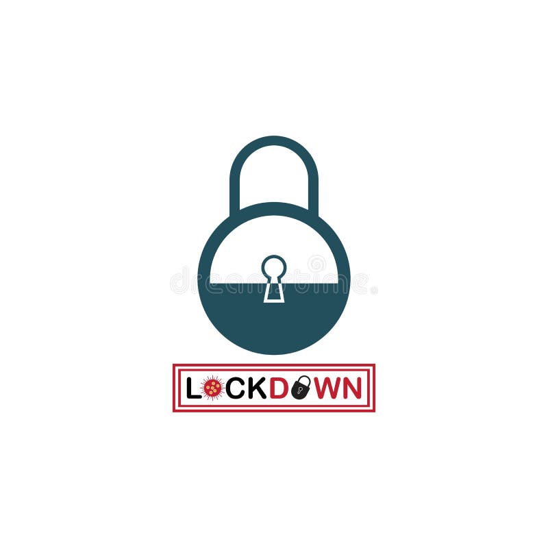 Lockdown Logo Design Vector. Icon Lockdown Stock Illustration ...