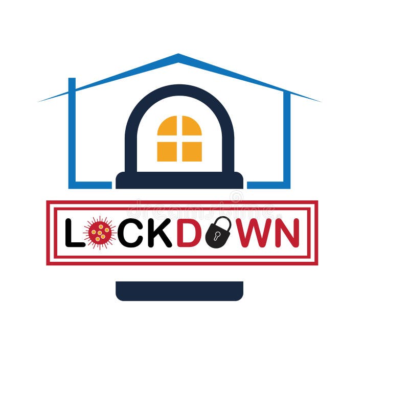Lockdown Logo Design Vector. Icon Lockdown Stock Illustration ...
