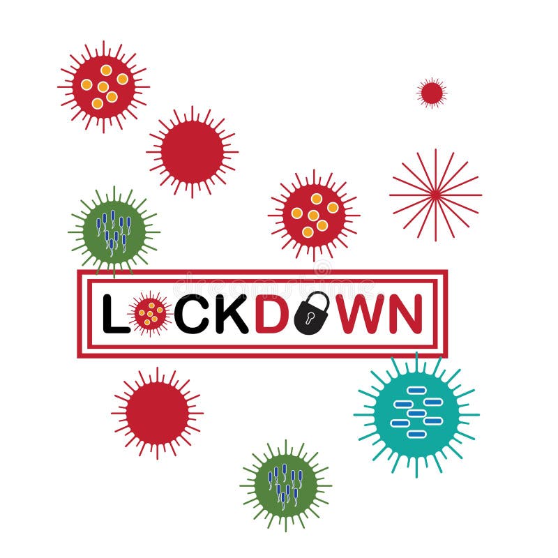 Lockdown Logo Design Vector. Icon Lockdown Stock Illustration ...