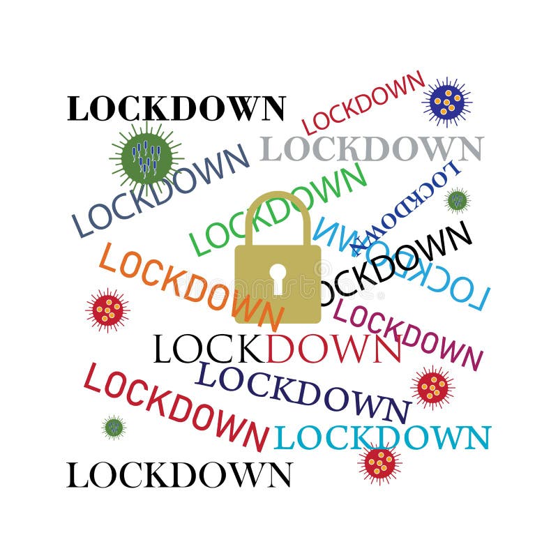 Lockdown Logo Design Vector. Icon Lockdown Stock Illustration ...