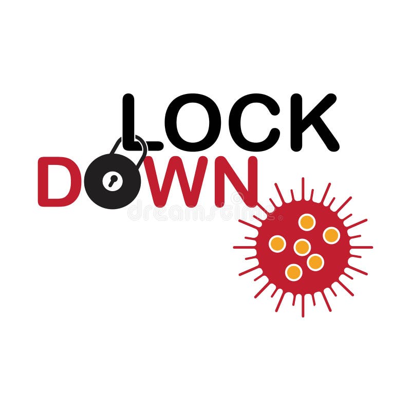 Lockdown Logo Design Vector. Icon Lockdown Stock Illustration ...