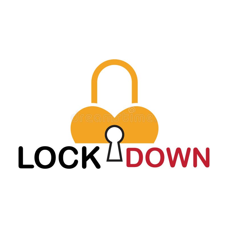 Lockdown Logo Design Vector. Icon Lockdown Stock Illustration ...