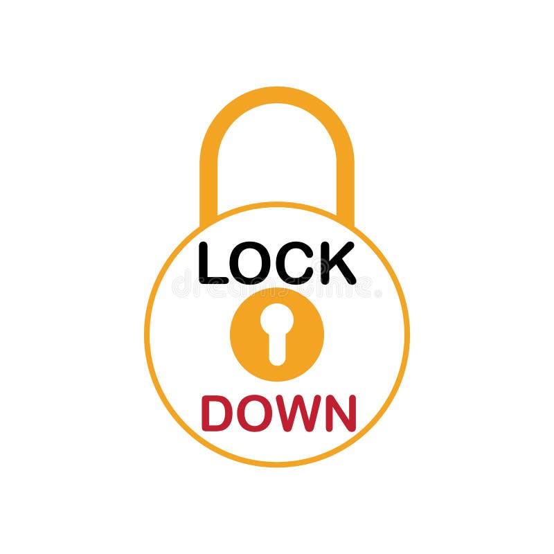 Lockdown Logo Design Vector. Icon Lockdown Stock Illustration ...