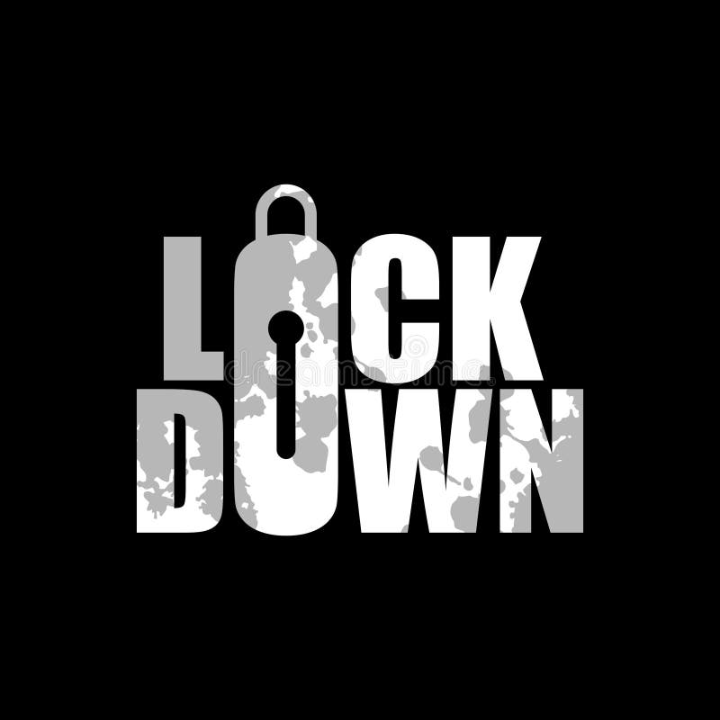 Lockdown Logo Design Vector. Icon Lockdown Stock Vector - Illustration ...