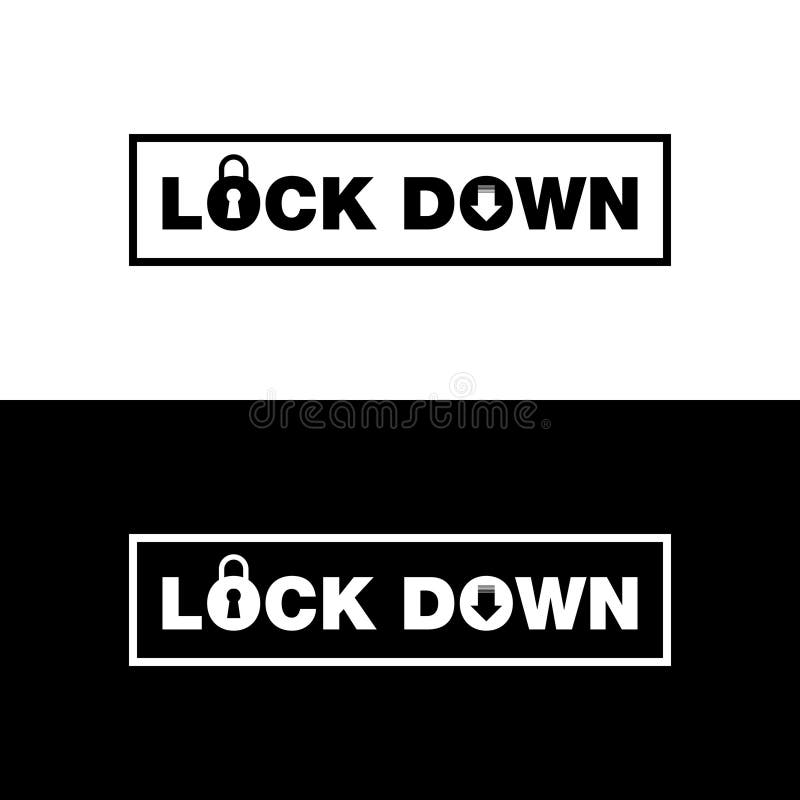 Lockdown Logo Design Vector. Icon Lockdown Stock Vector - Illustration ...