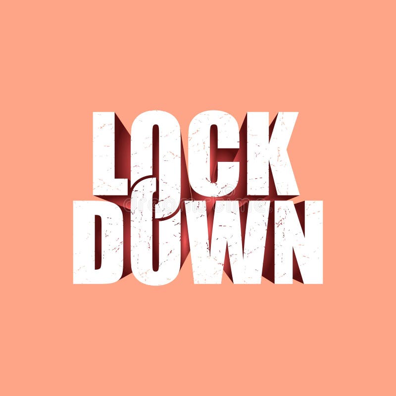 Lockdown Logo Design Vector. Icon Lockdown Stock Vector - Illustration ...
