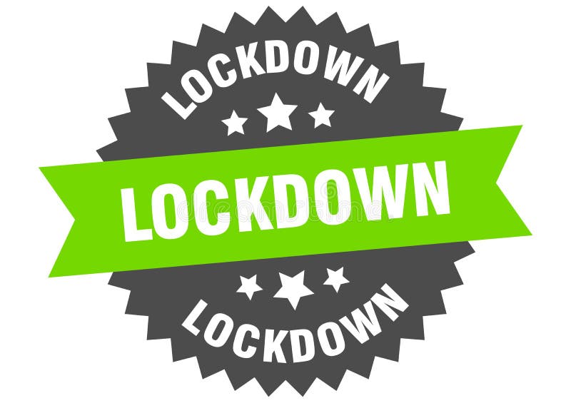 Lockdown Sign. Lockdown Round Isolated Ribbon Label Stock Vector ...