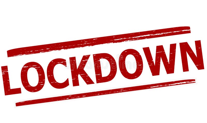 Stamp with text lockdown stock vector. Illustration of sign - 207199179
