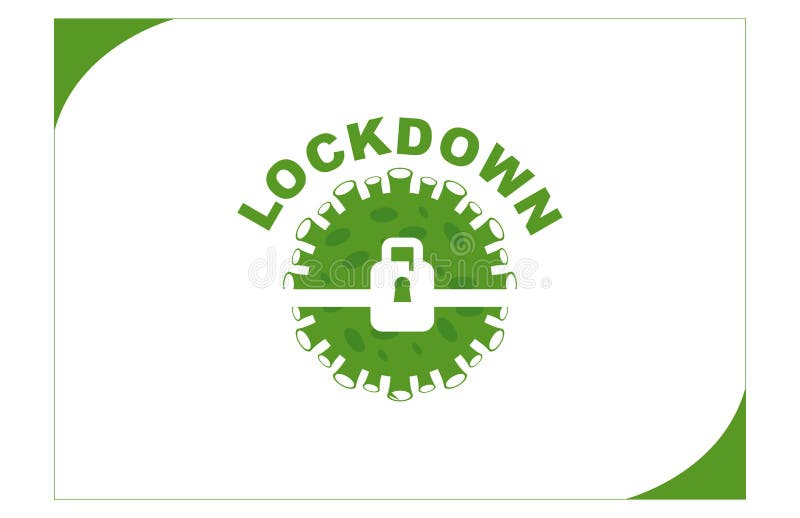 LOCKDOWN Sign Simple Typography Stock Illustration - Illustration of ...