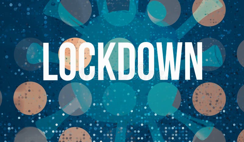 Lockdown Theme with Abstract Dots Background Stock Illustration ...