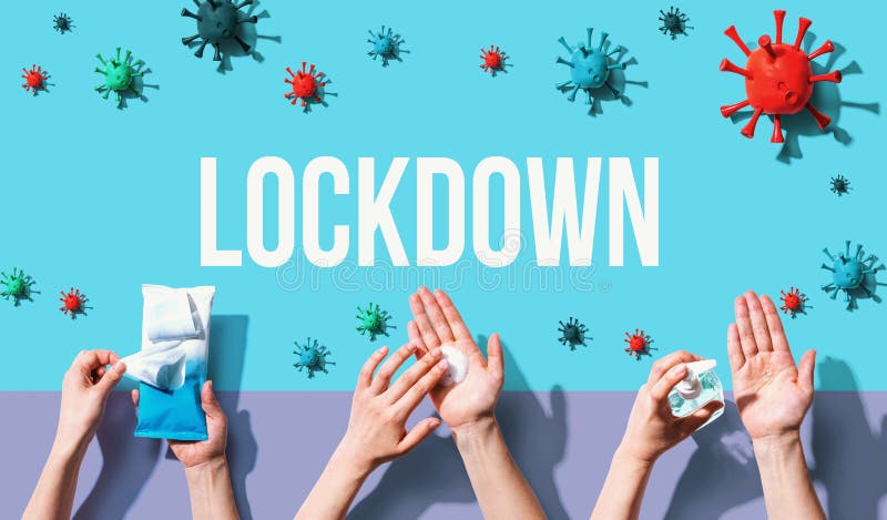 Lockdown Theme with Person Washing Their Hands Stock Image - Image of ...