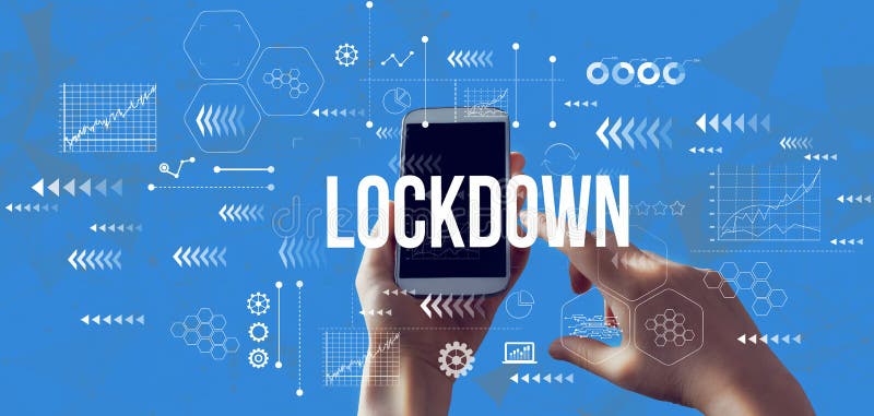 Lockdown Theme with Smartphone Stock Image - Image of pandemic ...