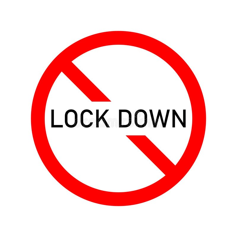 Lockdown Vector Icon. Lockdown Warning Icon. Vector Lock Down Icon ...