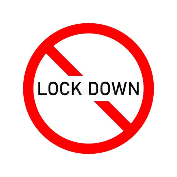 Lockdown Vector Icon. Lockdown Warning Icon. Vector Lock Down Icon ...
