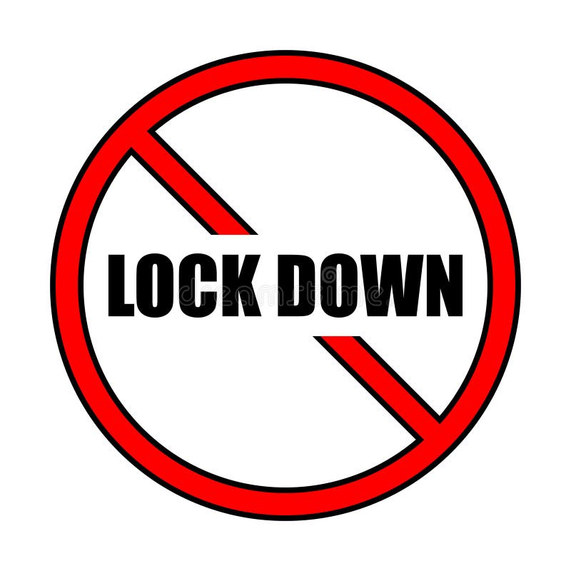 Lockdown Vector Icon. Lockdown Warning Icon. Vector Lock Down Icon ...