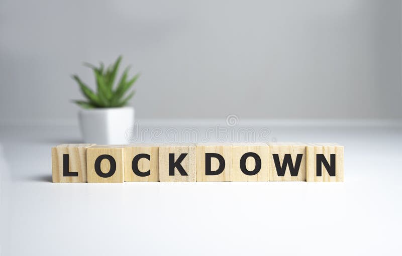 Lockdown, Word Cube with Background. Business Concept. Stock Image ...