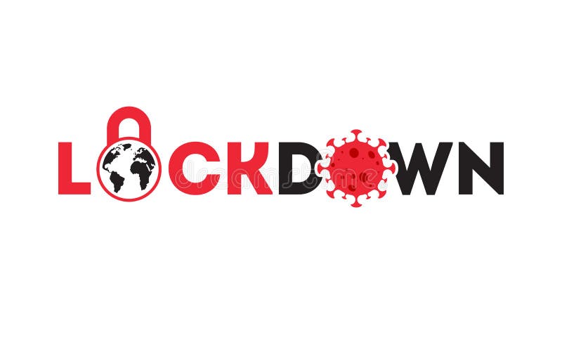 Lockdown word stock vector. Illustration of padlock - 179912906