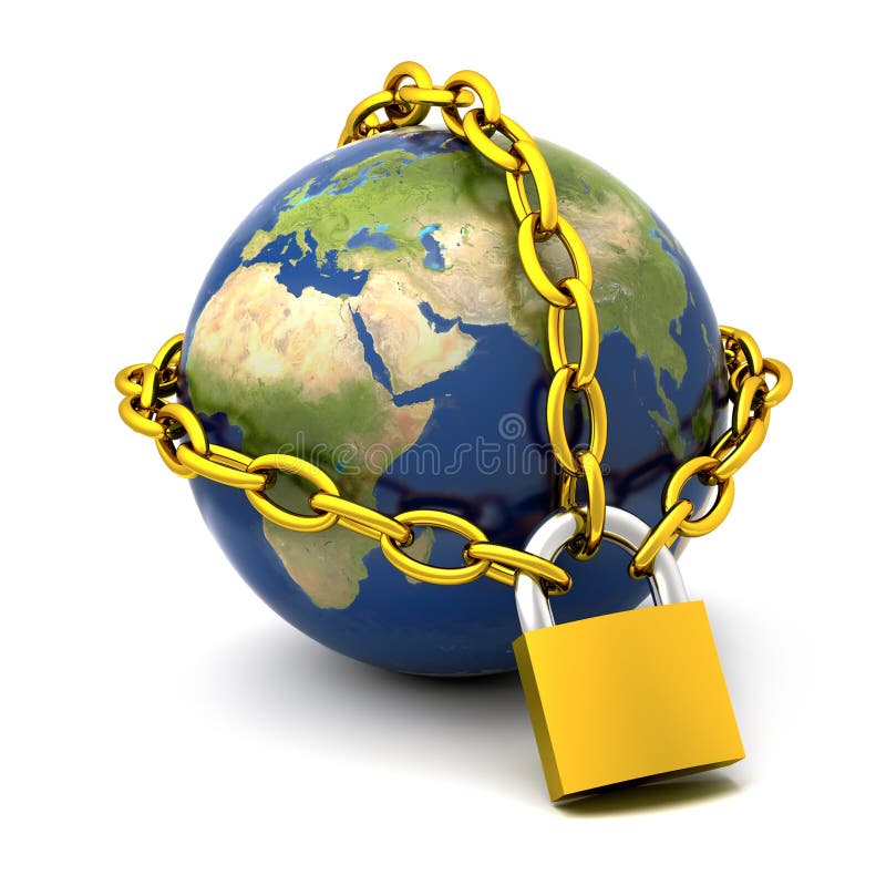 World in Chains stock illustration. Illustration of gold - 104630