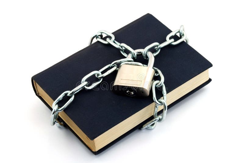 Locked book stock image. Image of chains, metal, strength - 4713467