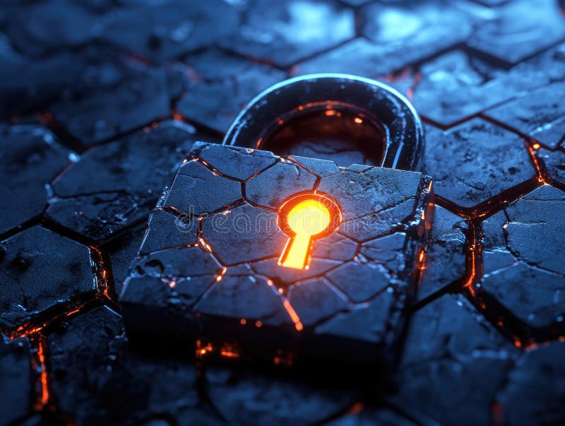 Locked Box with Glowing Key Stock Photo - Image of restricted, secret ...