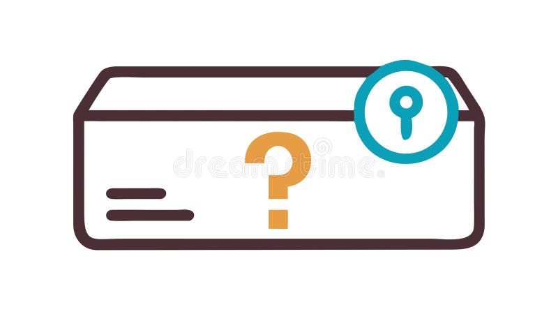 Locked Box Question Mark Icon for Mystery Secret or Secure Help Query ...