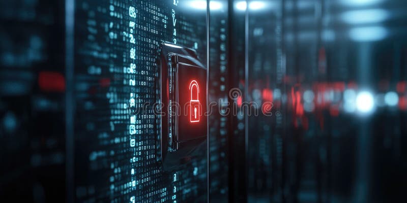 Locked Computer Screen stock illustration. Illustration of generated ...