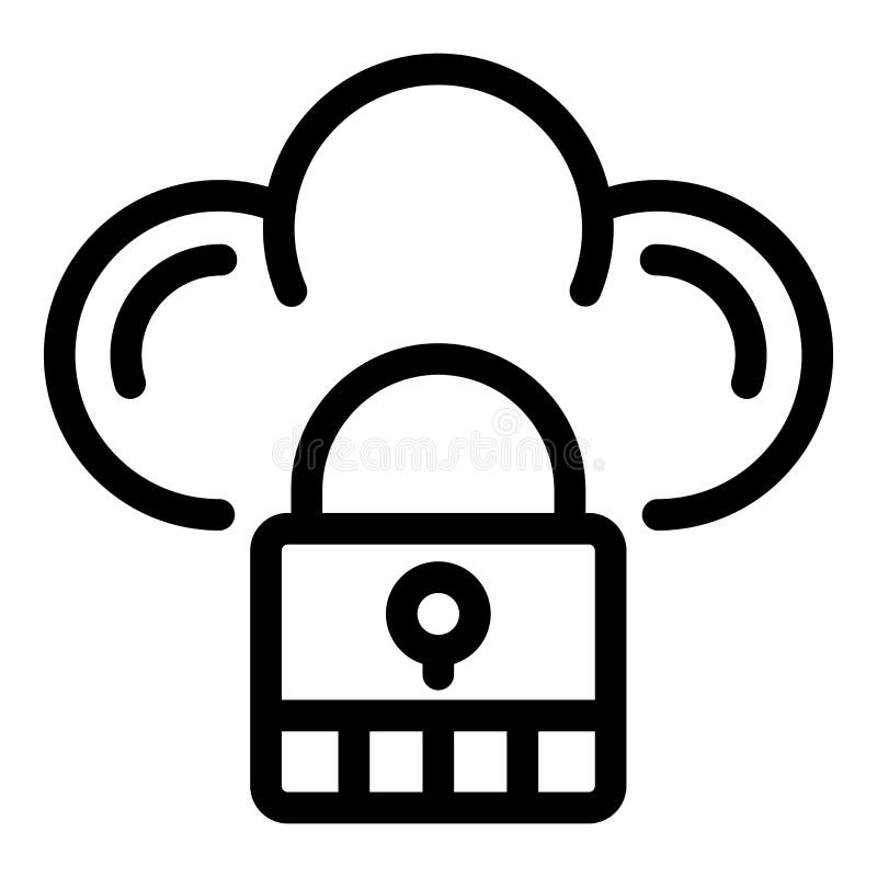 Locked Data Cloud Icon, Outline Style Stock Vector - Illustration of ... Locked Data Cloud Icon, Outline Style Stock Vector - Illustration of ...