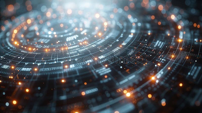 Locked Data Files Display Padlock Symbols. Digital Interface, Secure ...