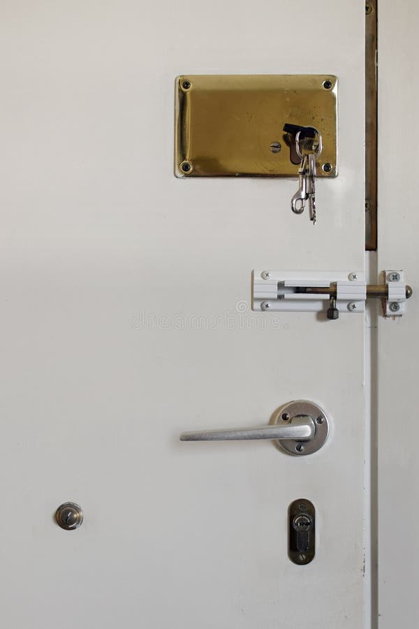 Locked door stock image. Image of security, bolts, metal - 72069513