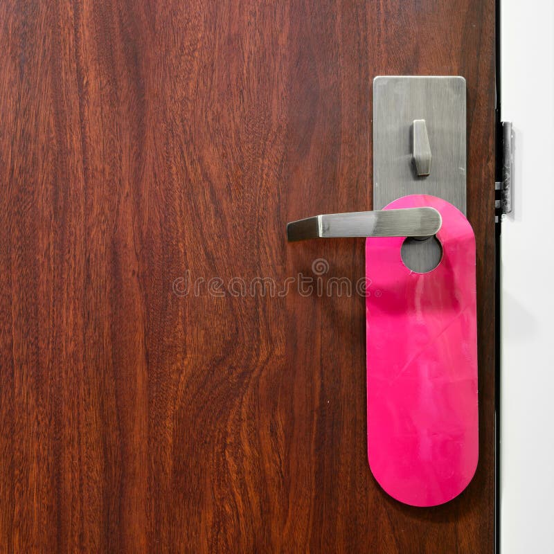 Locked Door and Hanging Sign Stock Image - Image of empty, entrance ...