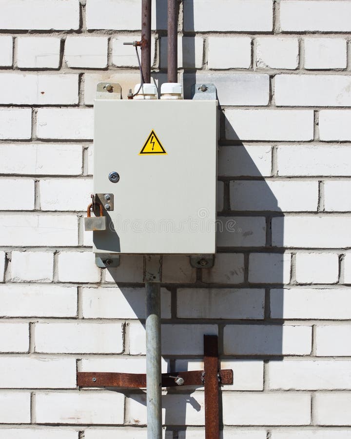 Locked electrical box stock image. Image of urban, sign - 27357879