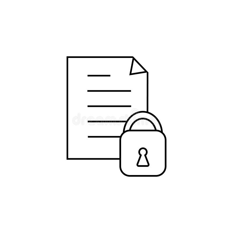 Locked File stock vector. Illustration of vector, secure - 259678869