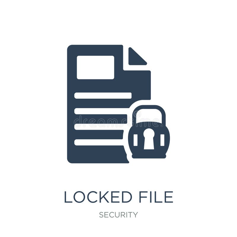 Locked File Icon in Trendy Design Style. Locked File Icon Isolated on ...