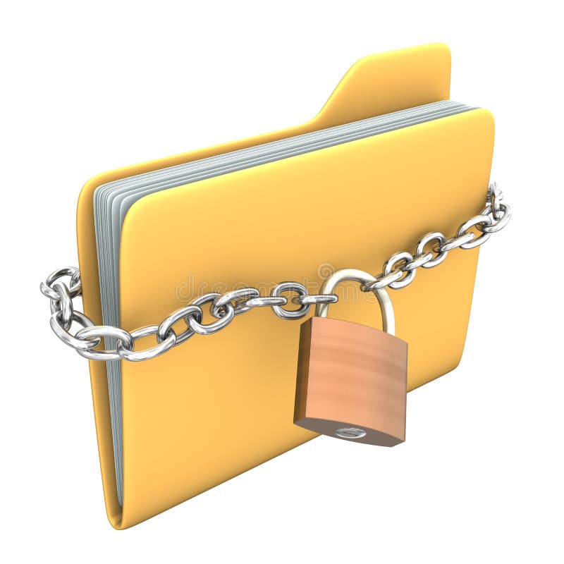 Locked Folder stock illustration. Illustration of file - 26481214