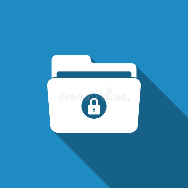 Locked Folder Icon Isolated Stock Vector - Illustration of isolated ...