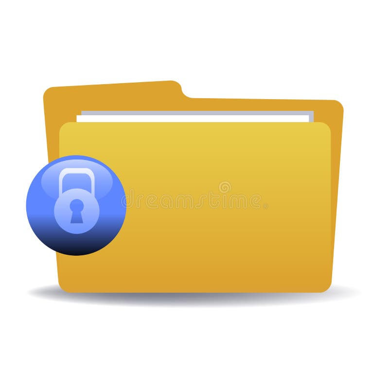 Locked folder stock vector. Illustration of files, artistic - 63553207